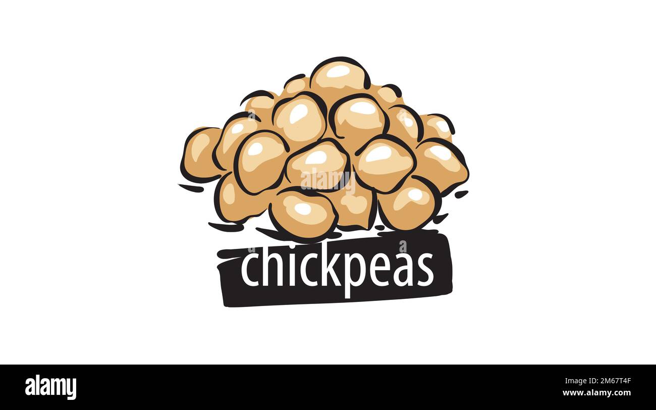 Drawn chickpeas isolated on a white background Stock Vector Image & Art ...