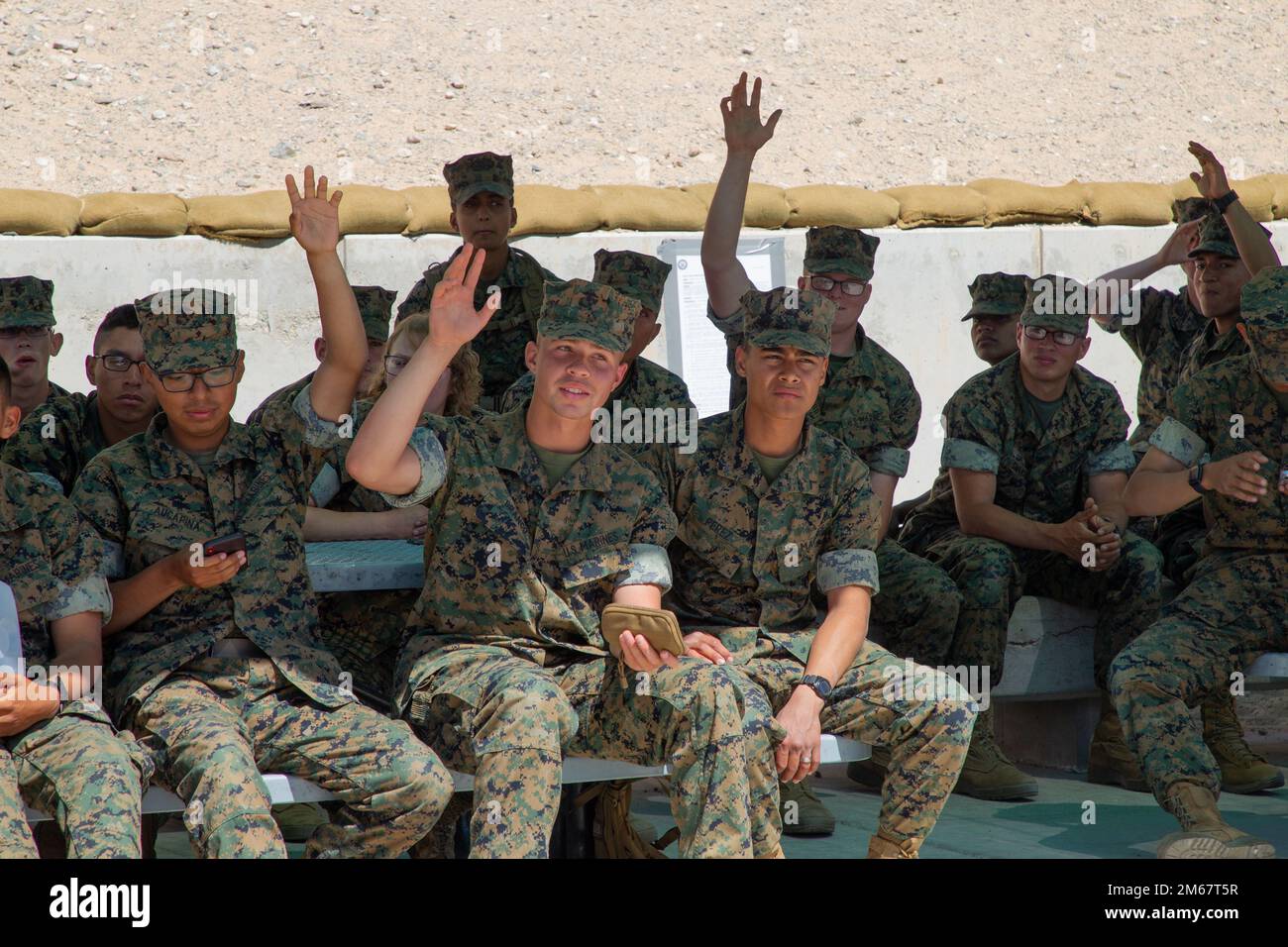 U.S. Marines, students from Marine Corps Communication-Electronics ...
