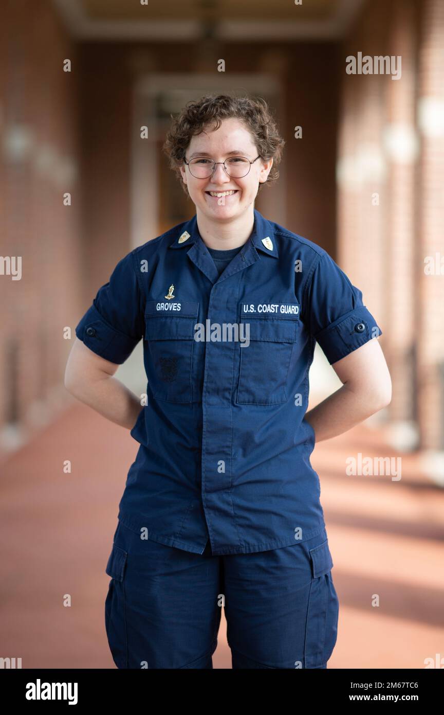 U.S. Coast Guard Academy Cadet Christine Groves, a Mechanical ...
