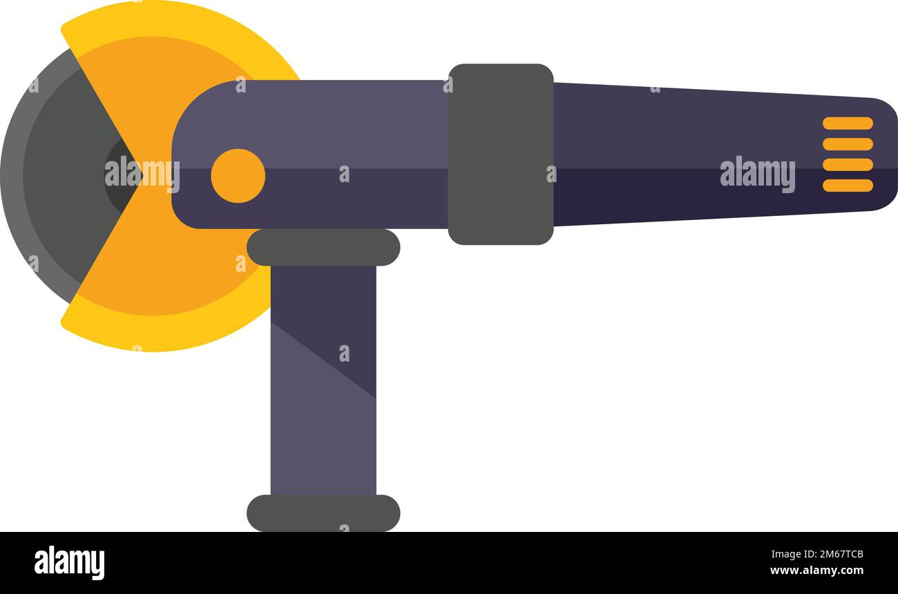 Hand grinder icon flat vector. Saw tool. Angle cutter isolated Stock Vector Image & Art - Alamy