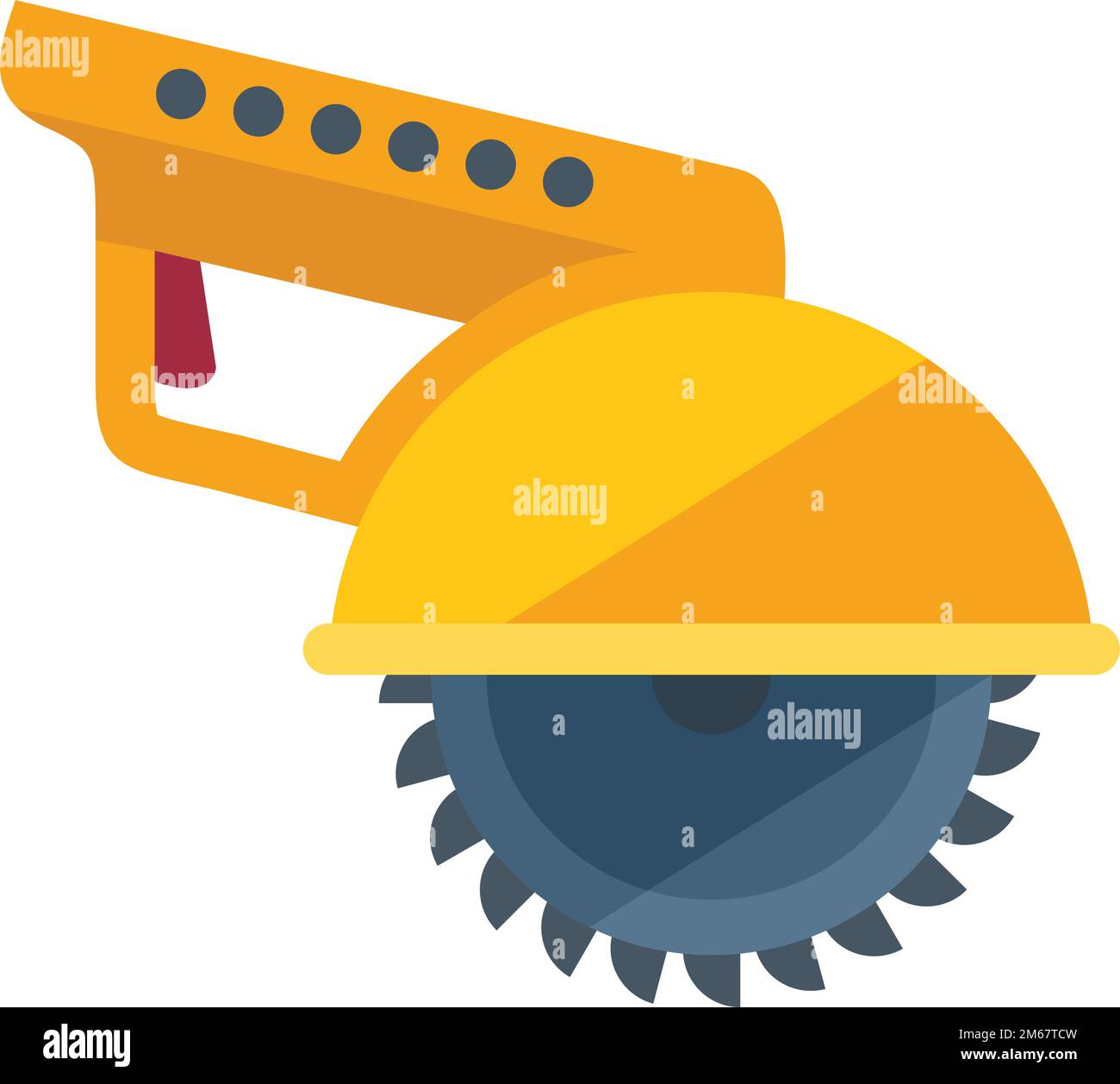 Circular electric saw icon flat vector. Power chain. Chainsaw tool isolated Stock Vector Image ...