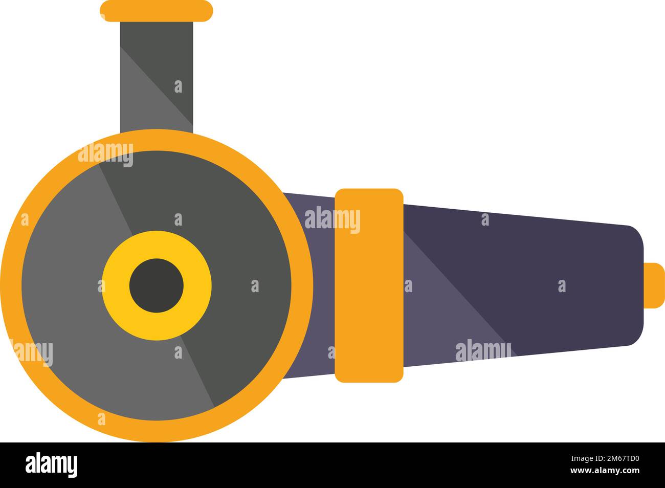 Angle cutter icon flat vector. Grinding tool. Circular electric ...