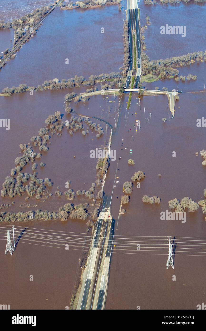 January 1, 2023, Sacramento County, California, USA: Aerial photo of ...