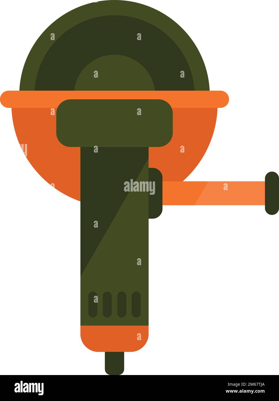 Metal grinding machine icon flat vector. Saw tool. Hand grinder ...