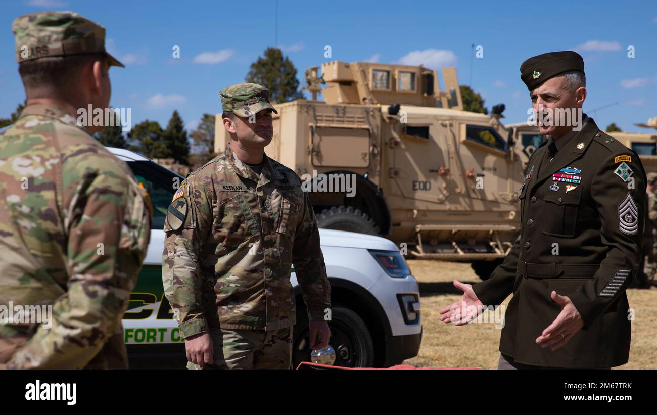 Command Sgt. Maj. Adam Nash, senior enlisted advisor, 4th Infantry ...