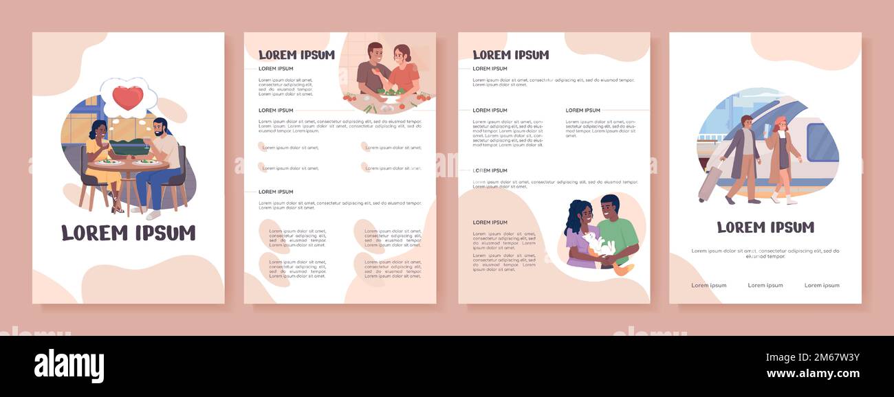 Relationship building flat vector brochure template Stock Vector Image ...