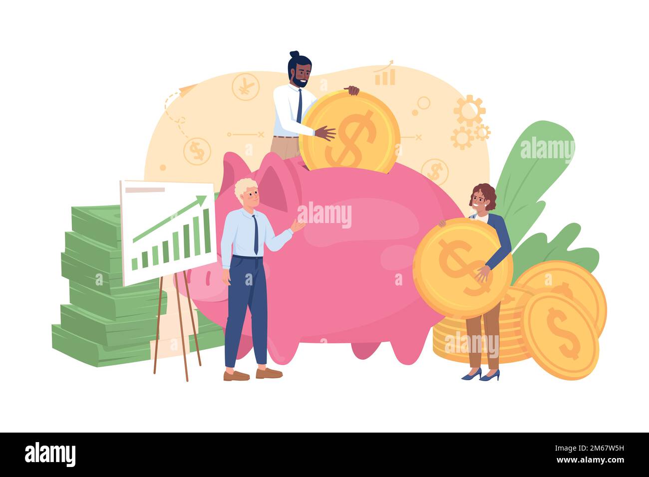 Business investment budget flat concept vector illustration Stock ...