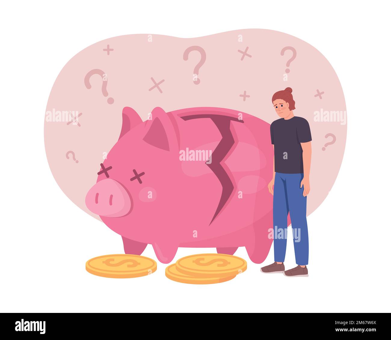 No money flat concept vector illustration Stock Vector Image & Art - Alamy