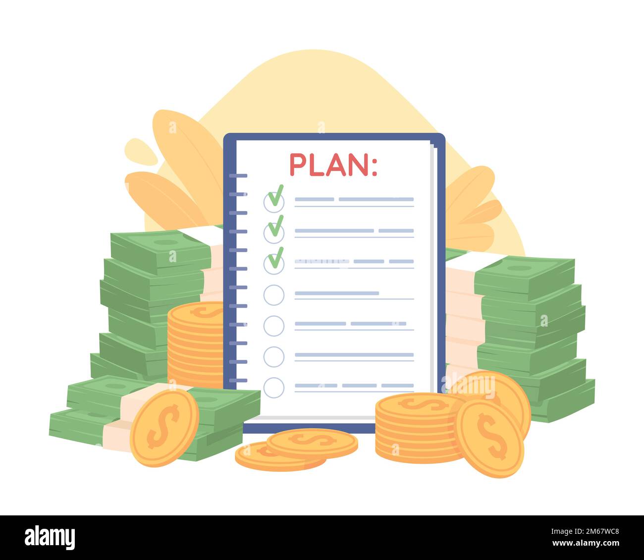Spending plan flat concept vector illustration Stock Vector Image & Art ...