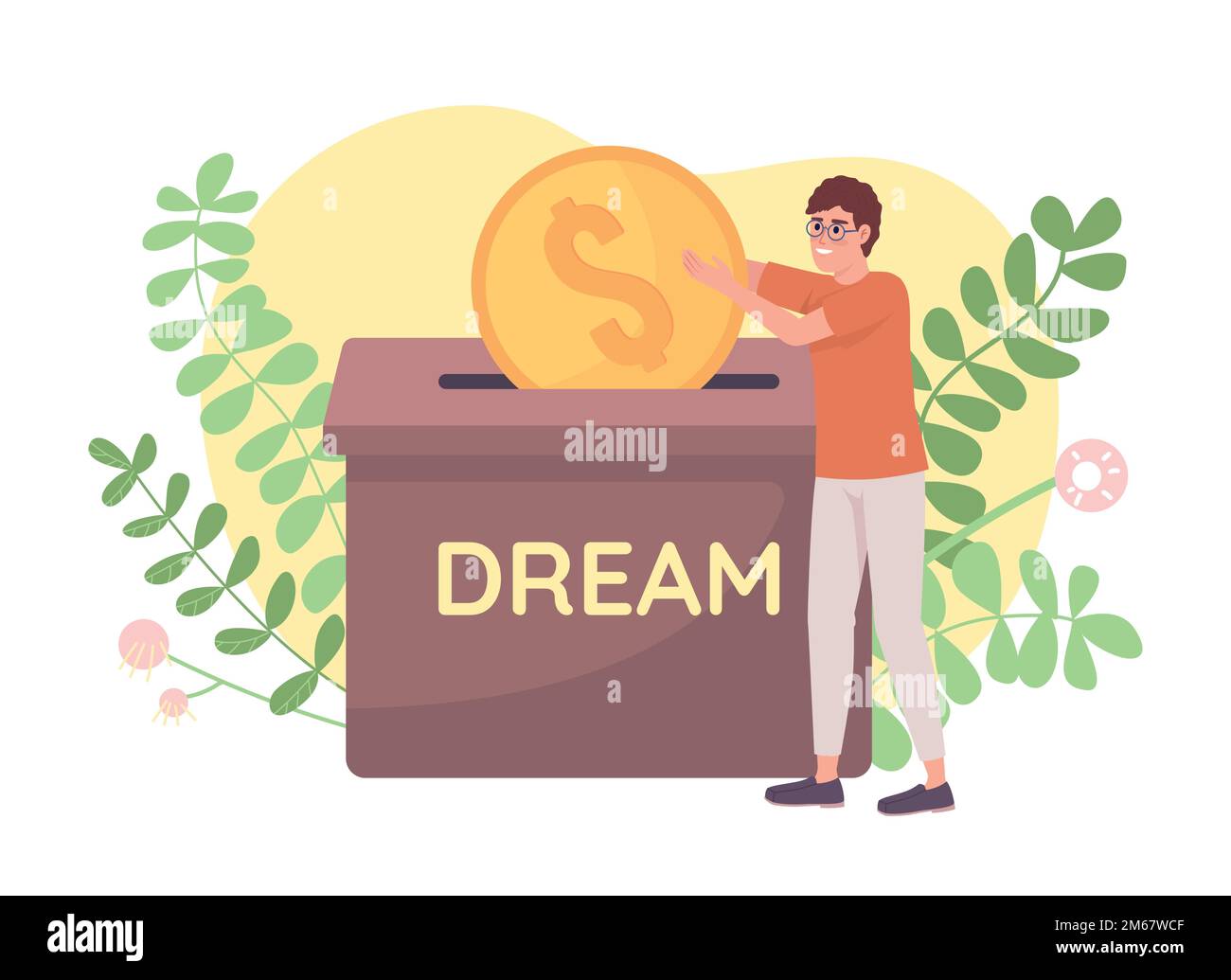 Saving for the dream Stock Vector Images - Alamy