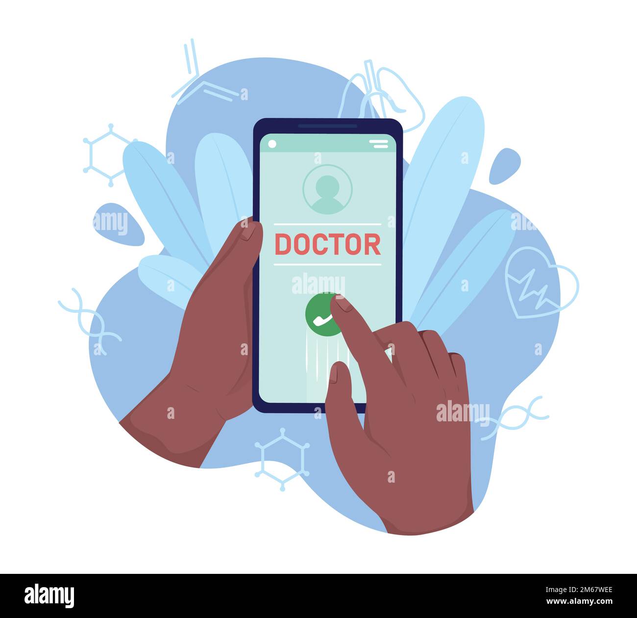Doctor calling patient Stock Vector Images - Alamy