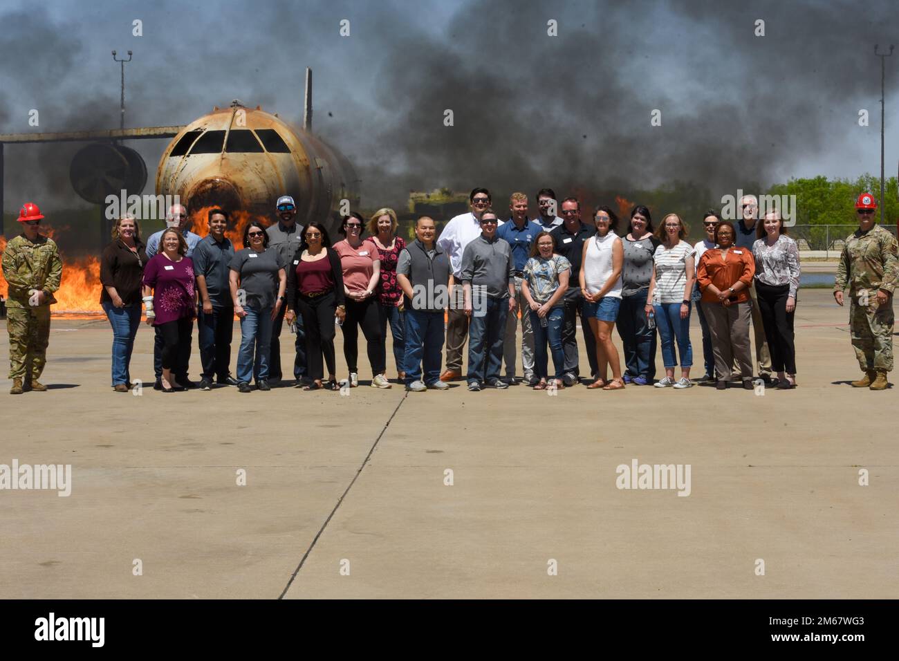 U.S. Air Force Fire instructors assigned to the 312th Training Squadron ...