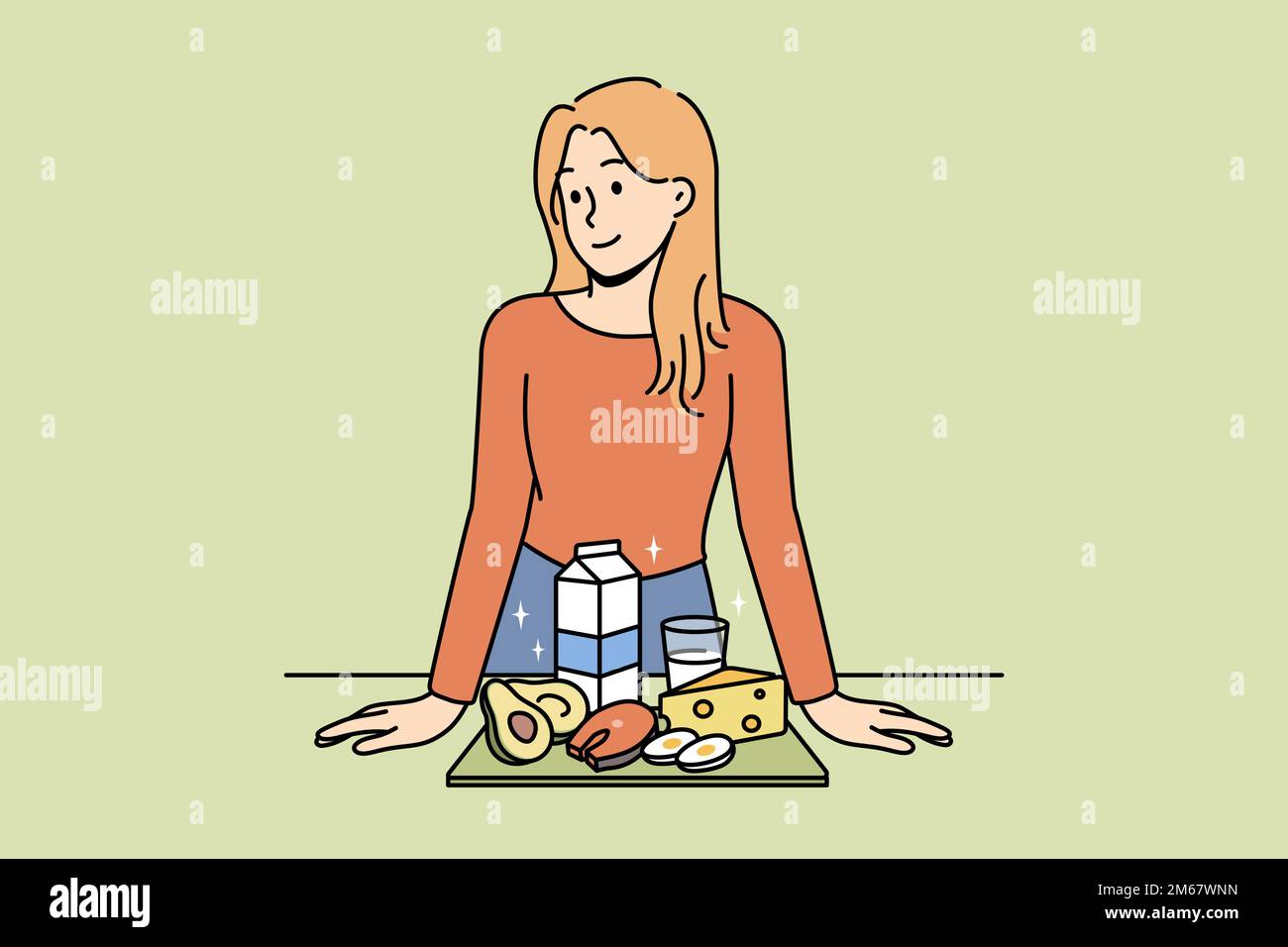 Cartoon illustration nutritionist woman hi-res stock photography and ...