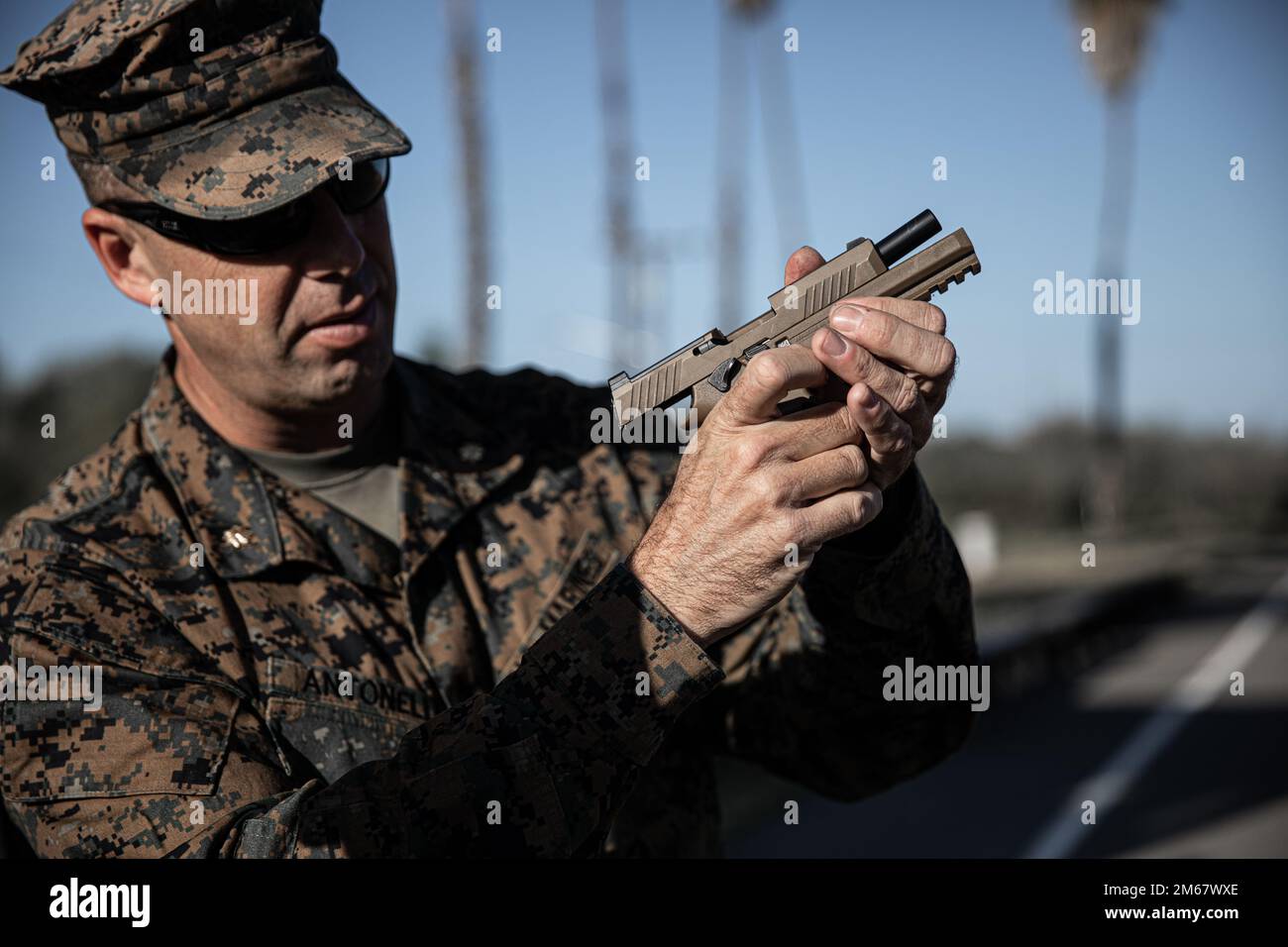 U.S. Marine Corps Maj. Eric Antonelli, commanding officer of Range ...