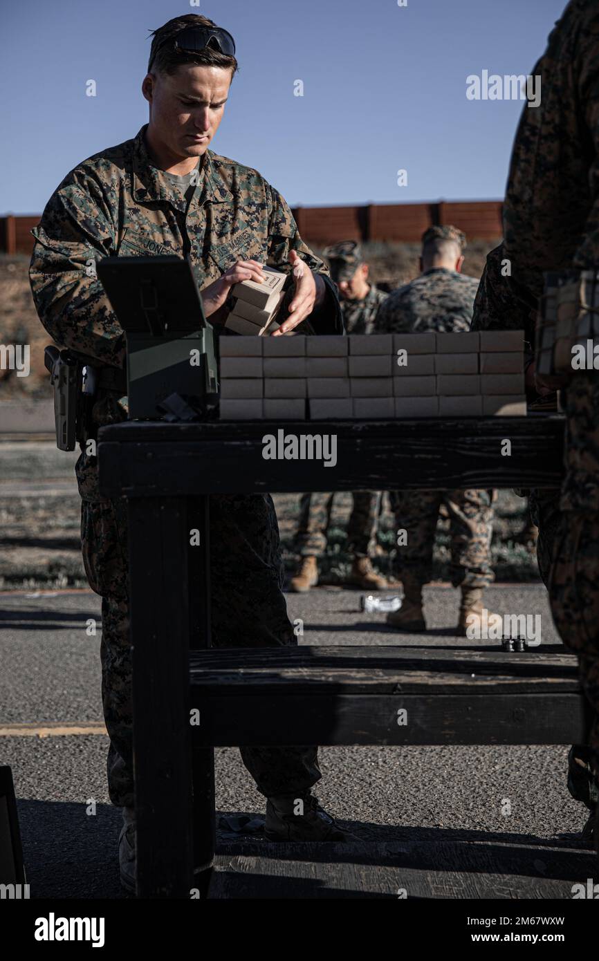 U.S. Marine Corps Sgt. Benjamin Jones, a primary marksmanship ...