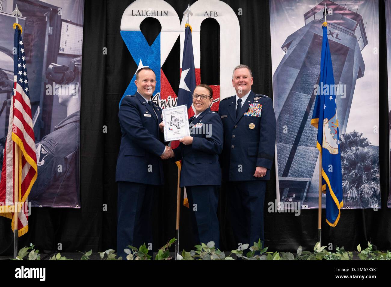 U.S. Air Force Lt. Col. Kelly Vermillion, 47th Medical Group commander ...