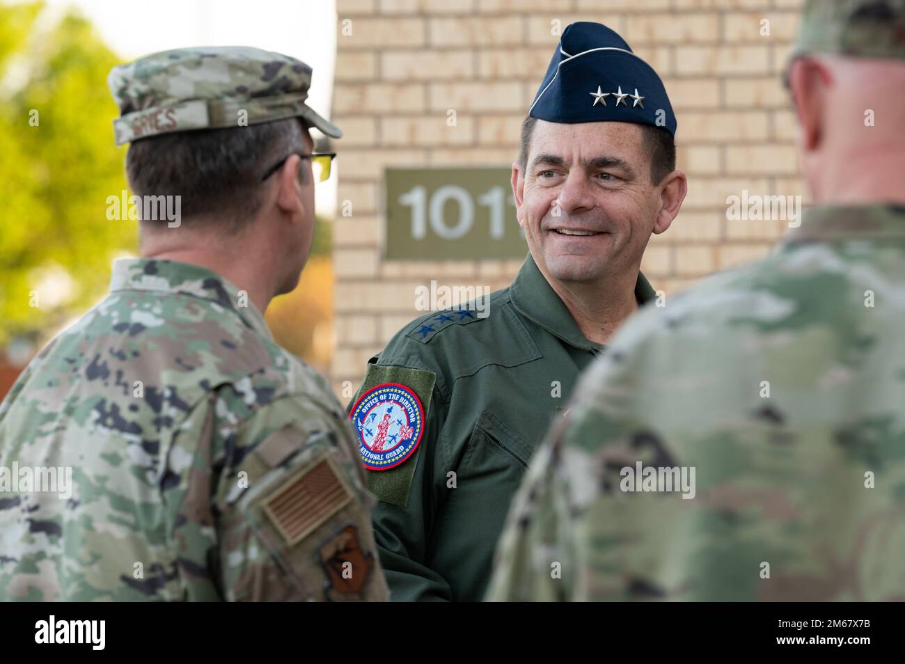 From left: U.S. Air Force Col. Christopher Gries, commander, 137th ...