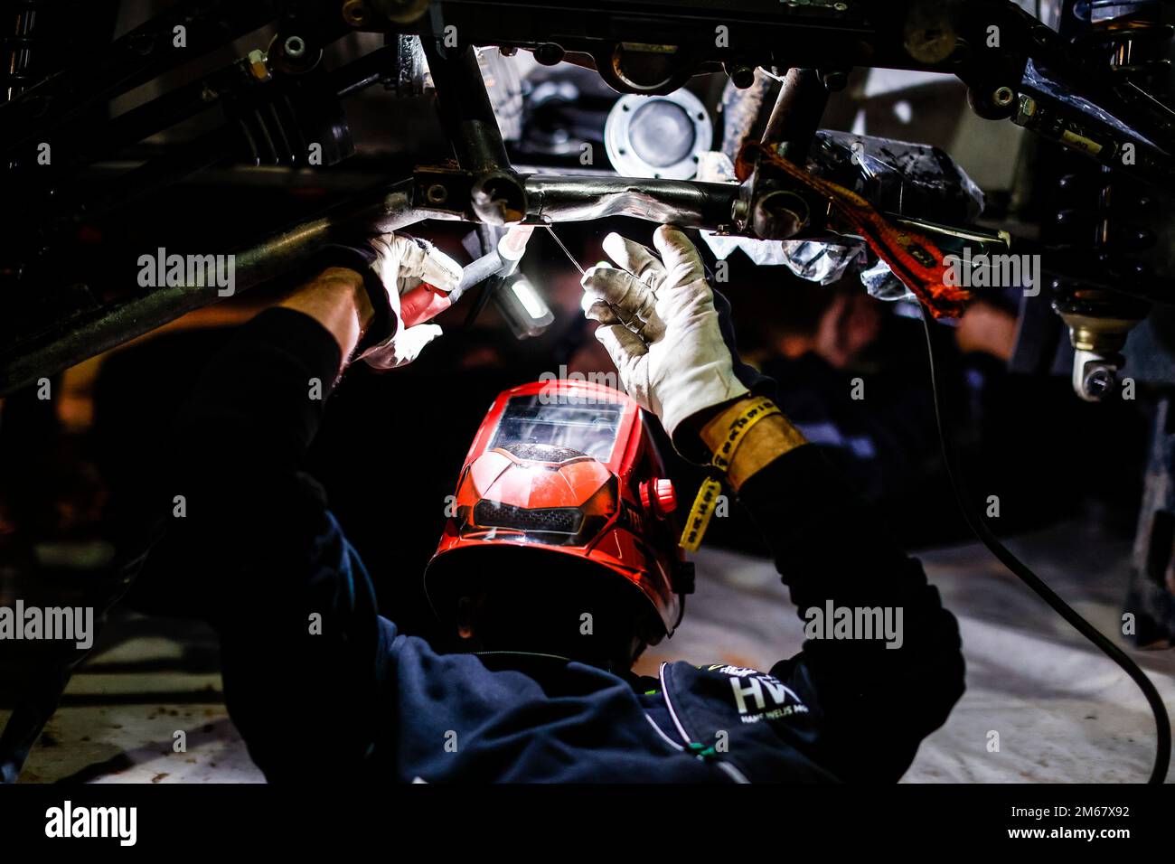 ambiance, bivouac, mechanic, mecanicien during the Stage 2 of the Dakar 2023 between Sea Camp ...
