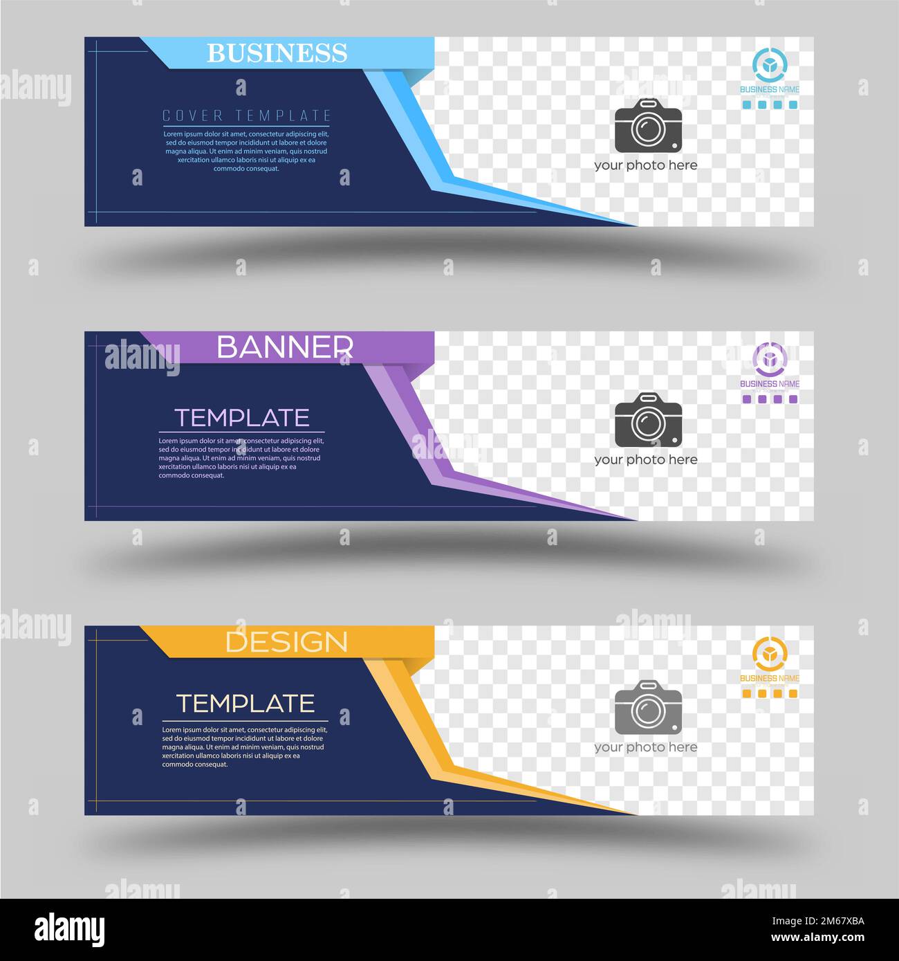 A collection of banners for web design, business, finance and ...