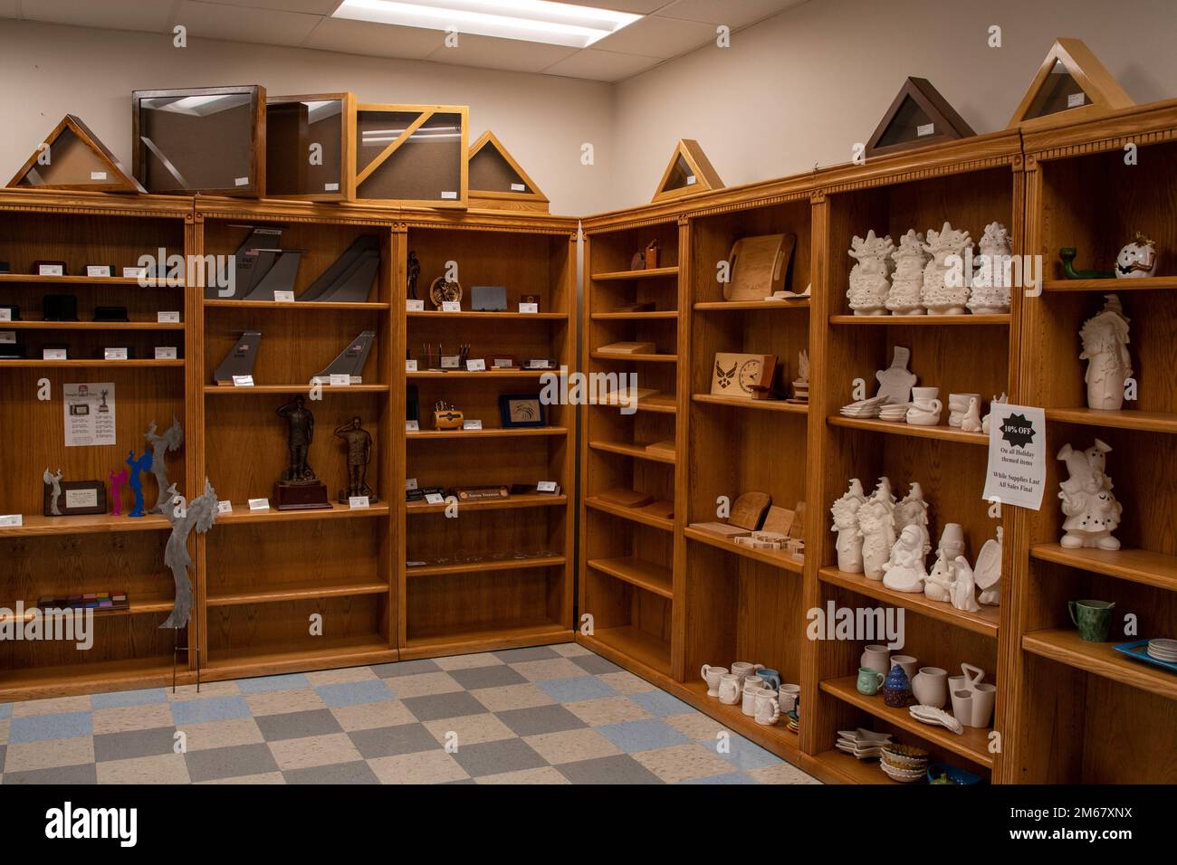 The McConnell Air Force Base Arts and Crafts Center displays different ...