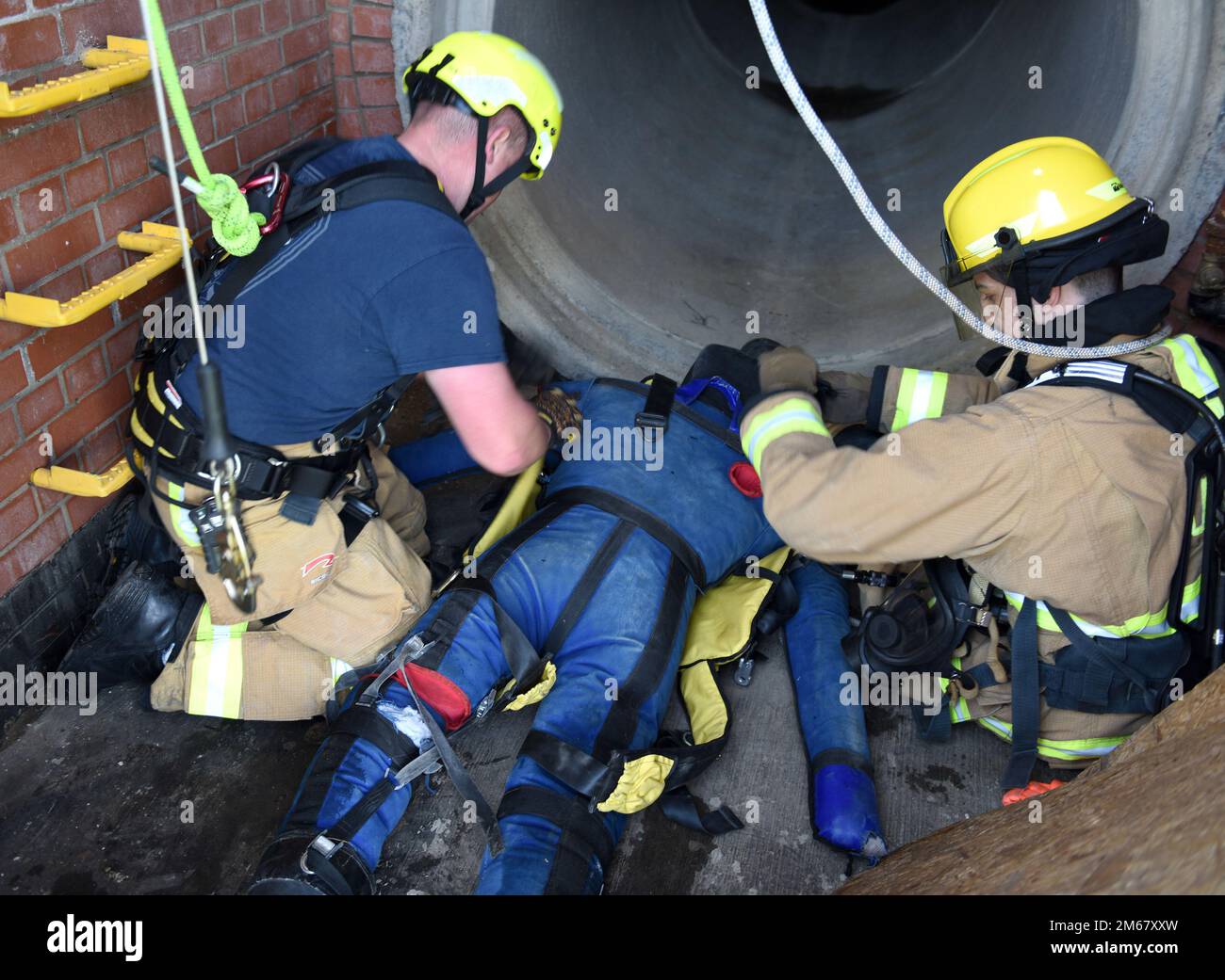 Firefighter Eddie Brant, 100th Civil Engineer Squadron Fire Department ...