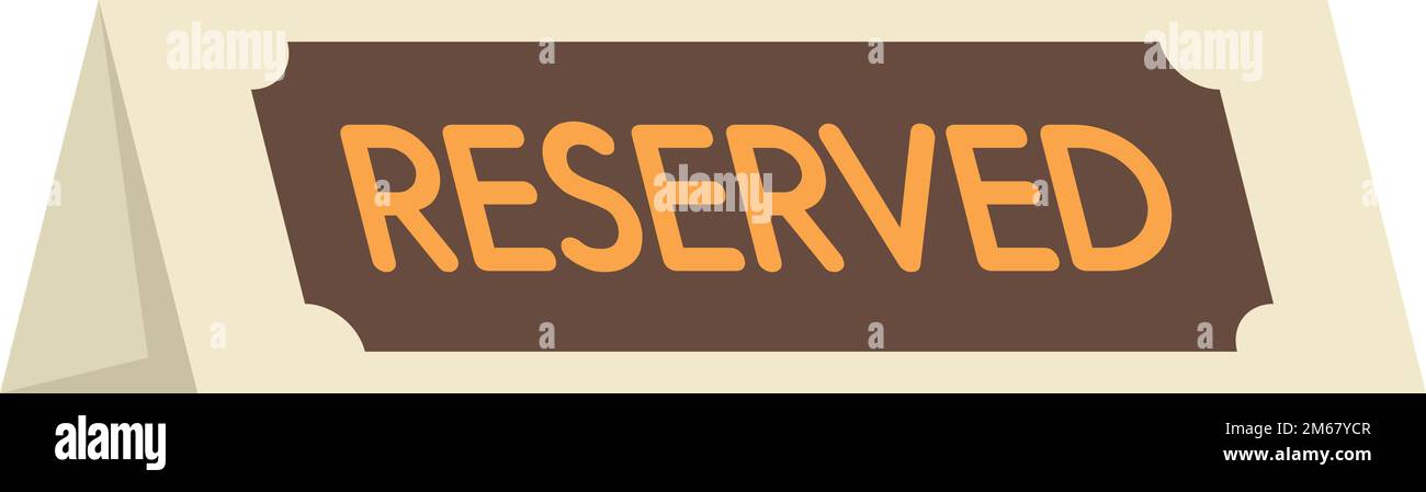 Restaurant reserved icon flat vector. Dinner dish. Eat menu isolated ...