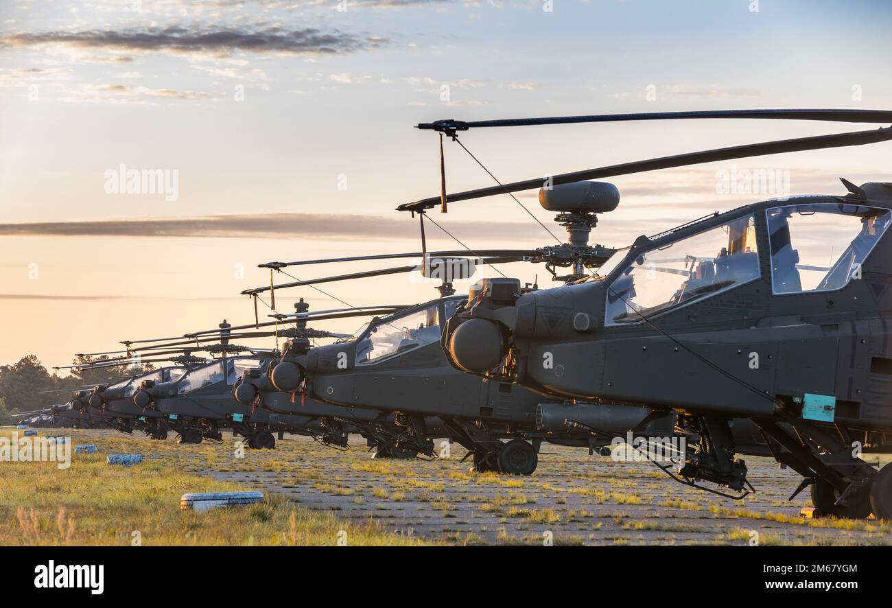 AH-64 Apache helicopters assigned to the 3rd Squadron, 17th Cavalry ...