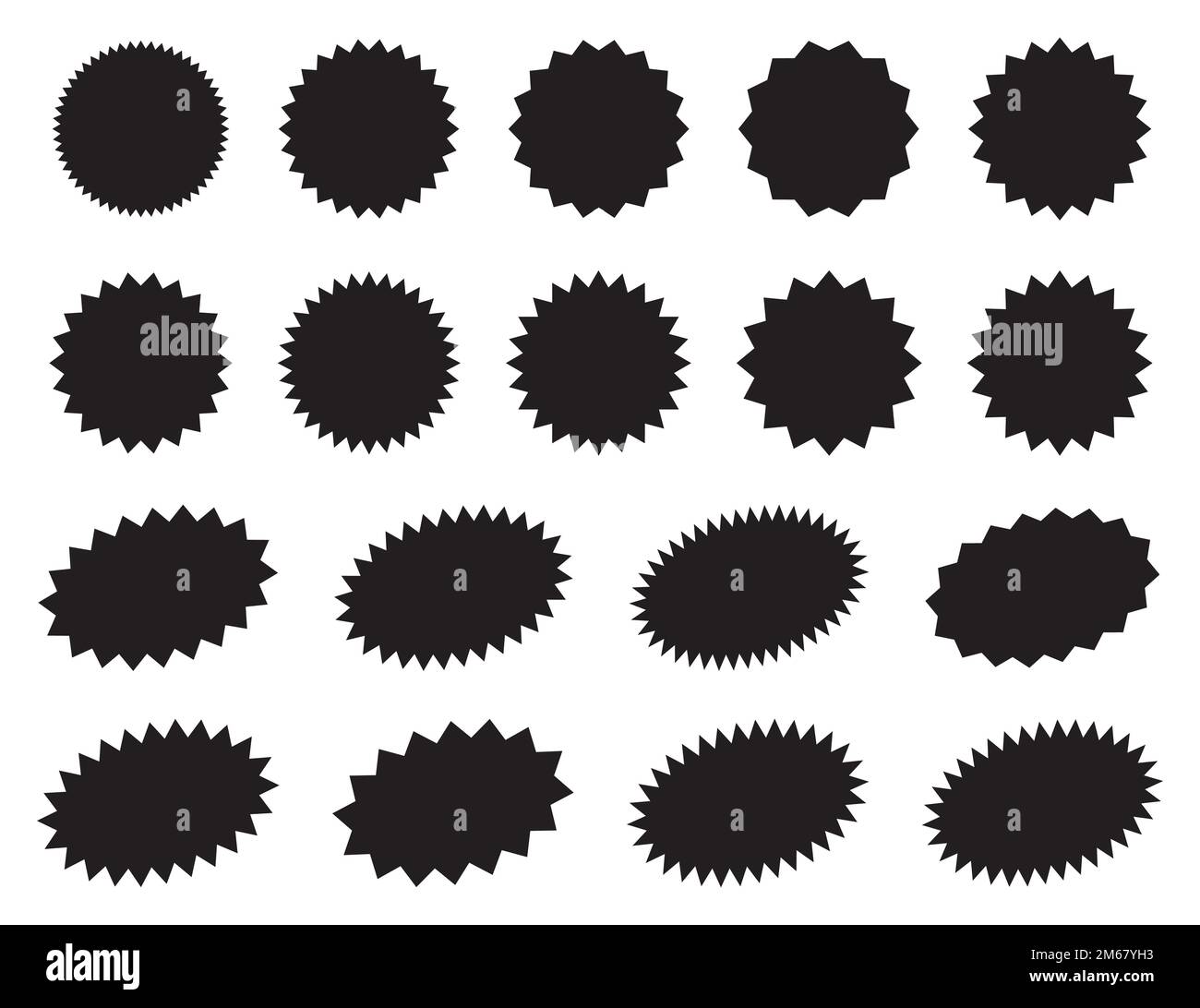 Sunburst promotion tag, starburst speech bubbles, bursting sticker ...