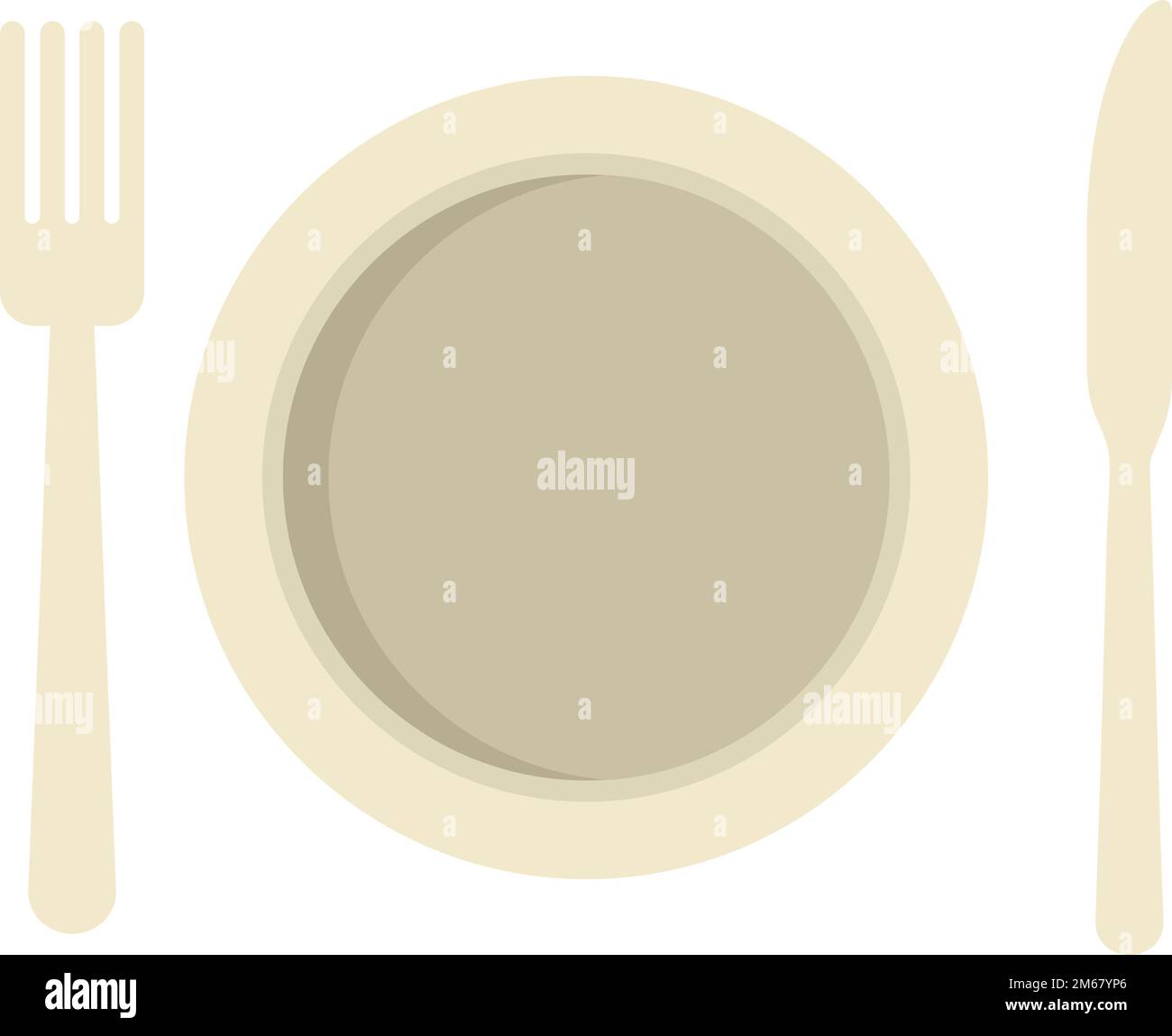 Plate restaurant icon flat vector. Food dinner. Menu eat isolated Stock ...