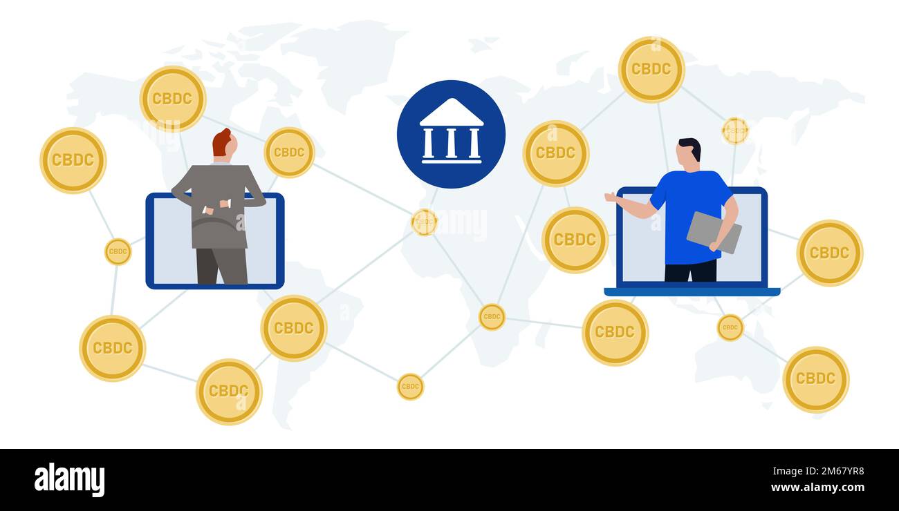CBDC Central Bank Digital Currency online money block chain crypto ...