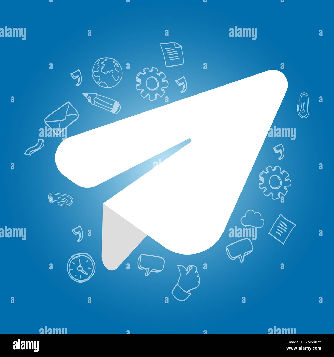 Paper plane icon of email sending illustration fly letter Stock Vector ...