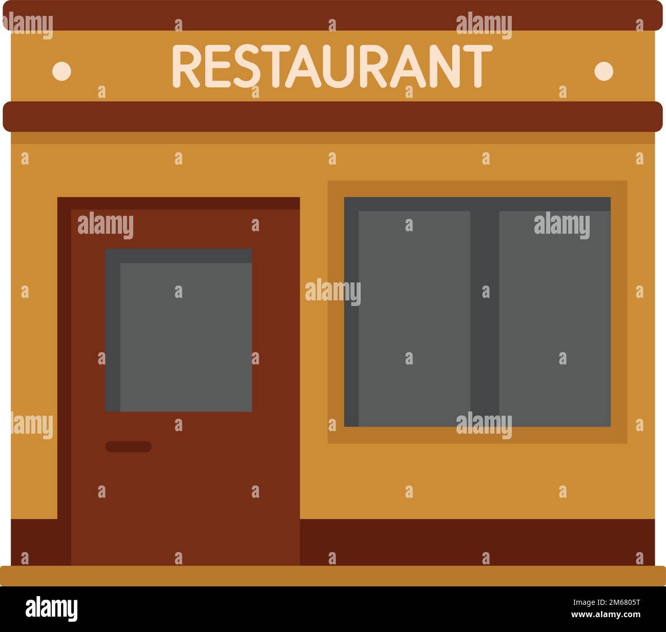 Street restaurant icon flat vector. Food cafe. Fast cook isolated Stock ...