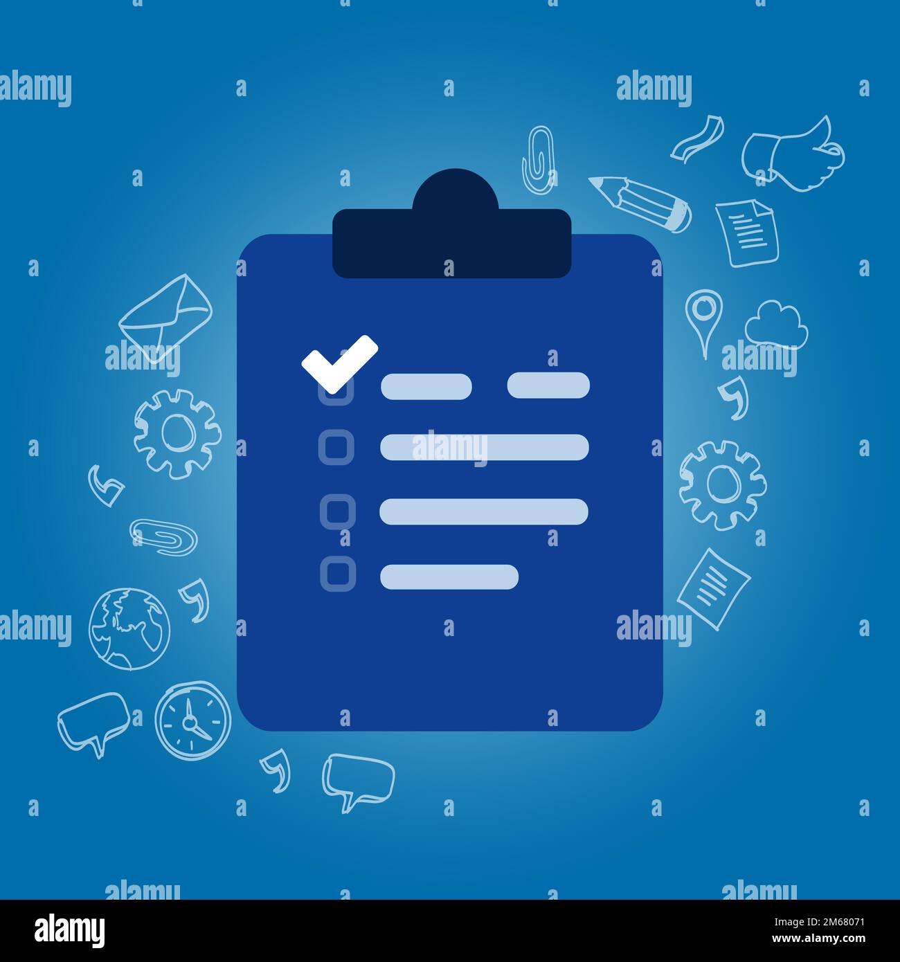 Icon of notepad board check list goals plan check mark illustration ...
