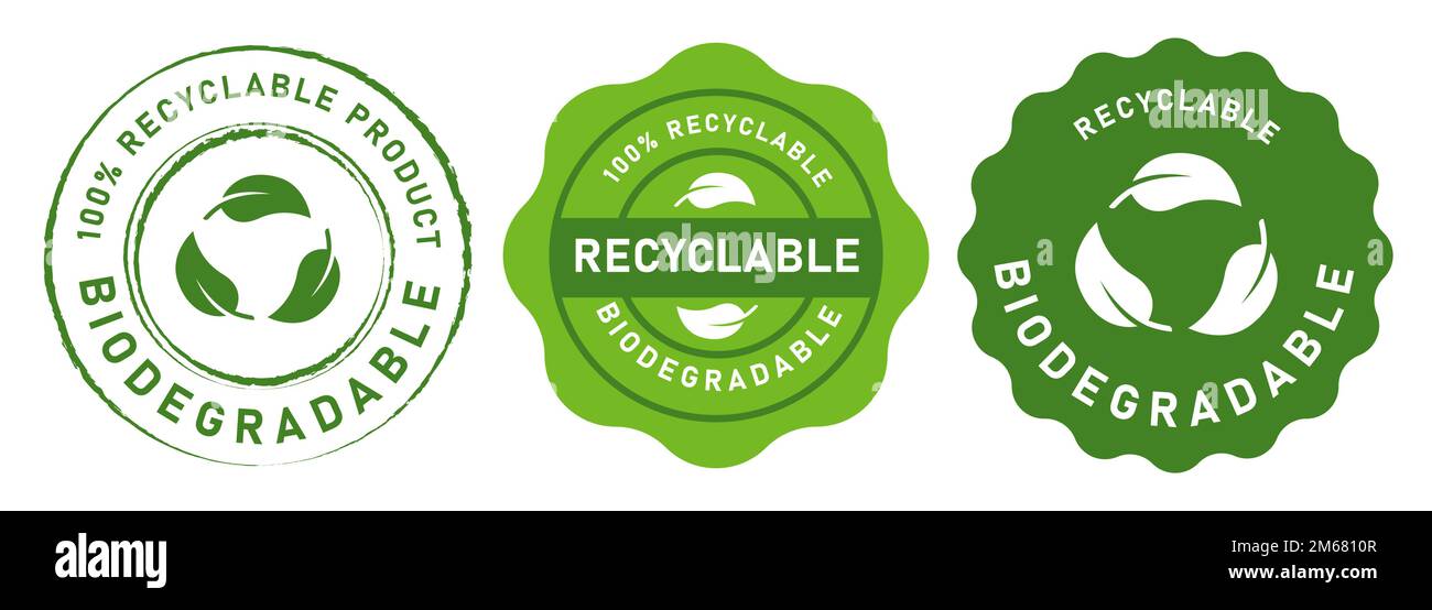 100 percent recyclable Stock Vector Images - Alamy