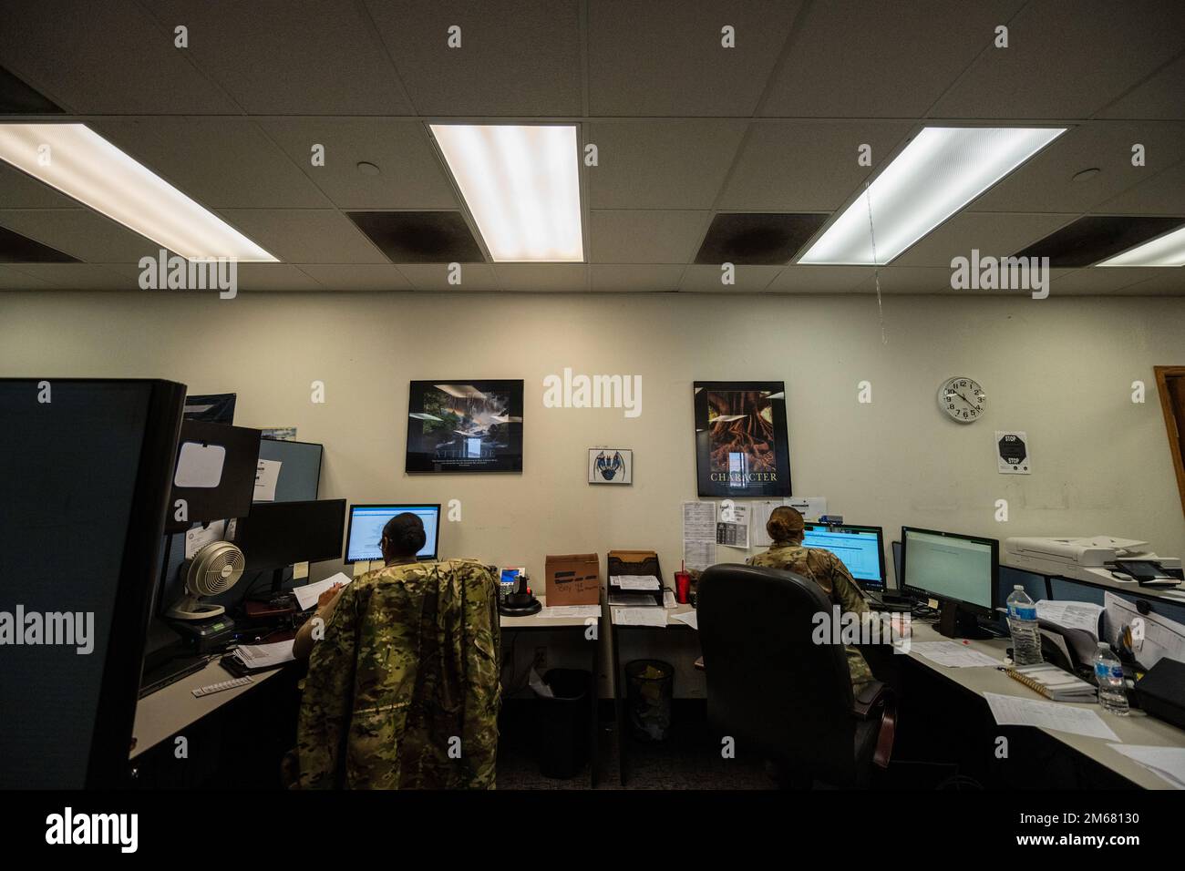 U.S. Air Force Airman 1st Class Te-Yondra Cheatham, left, and Senior ...