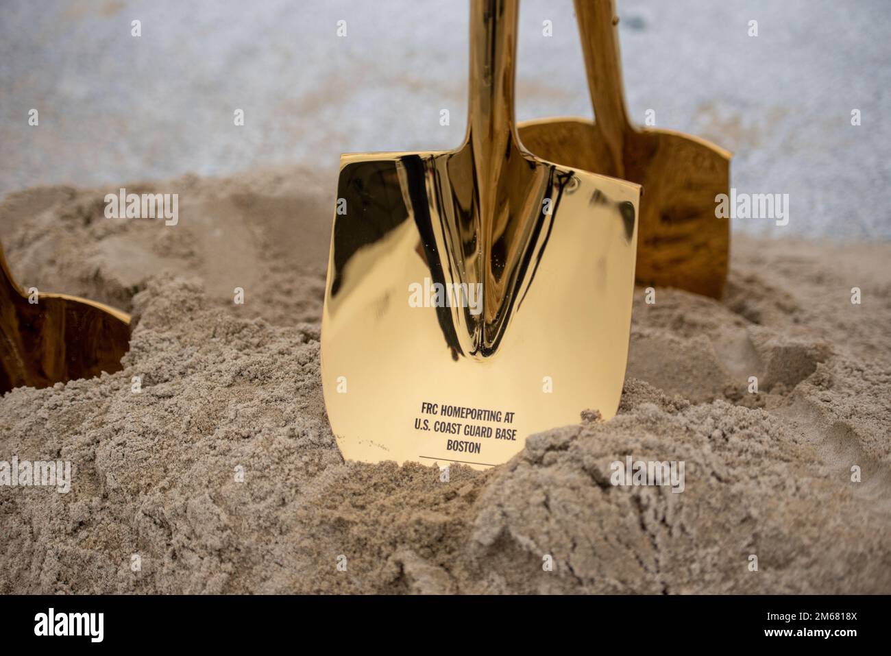 A commemorative shovel used during groundbreaking ceremony at Coast ...