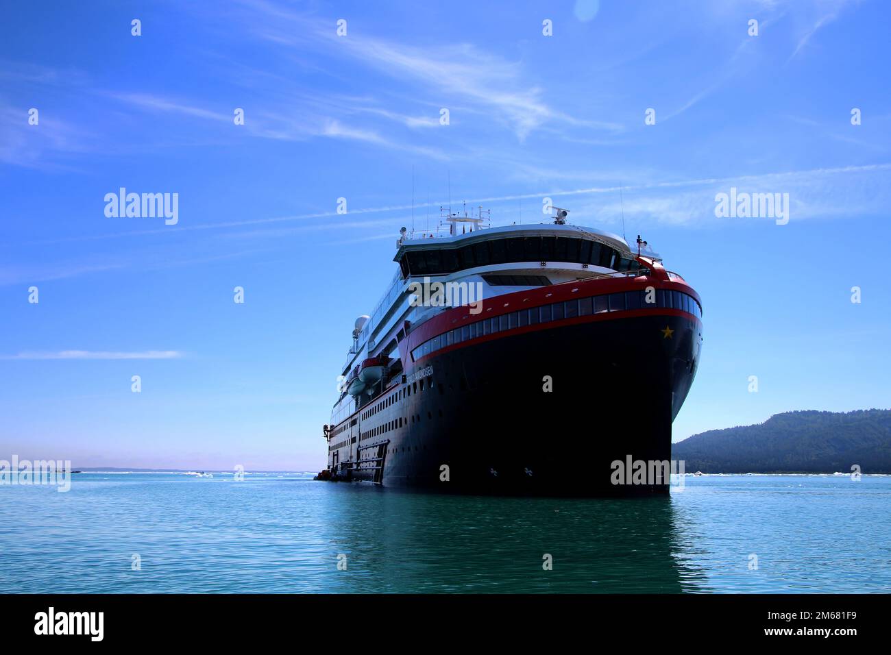 MS Roald Amundsen, expedition ship in Icy Bay, Alaska Stock Photo - Alamy