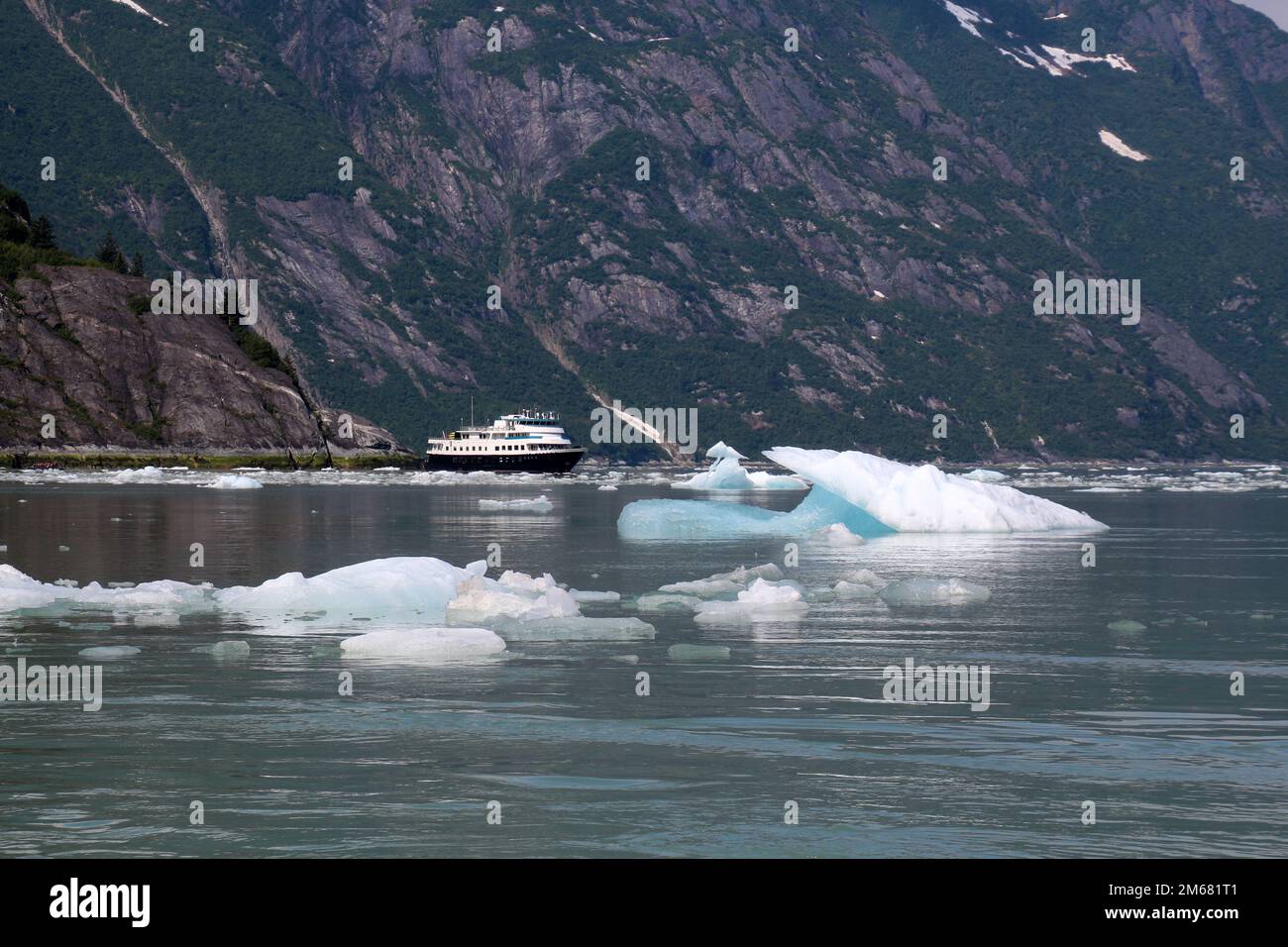 Alaska, passenger ship in the Stephens Passage Stock Photo - Alamy