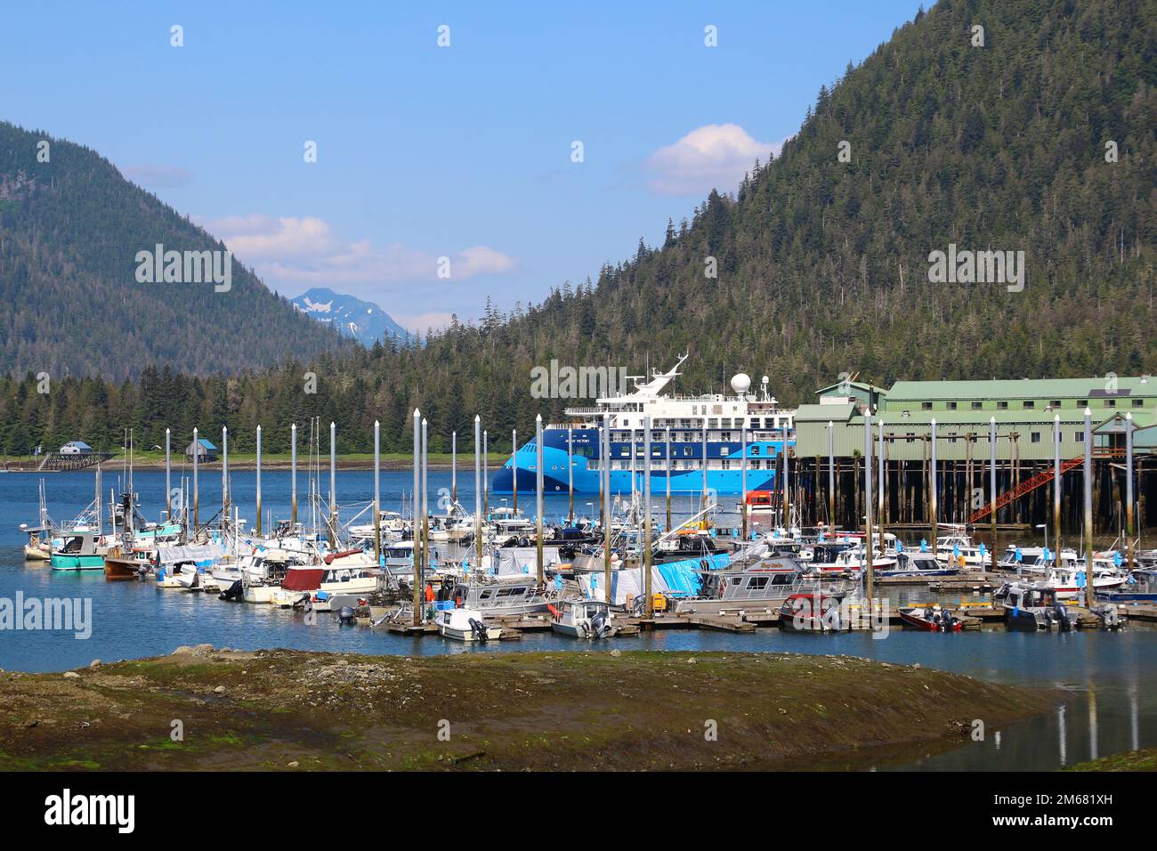 Alaska, port of the small town of Petersburg, United States Stock Photo ...