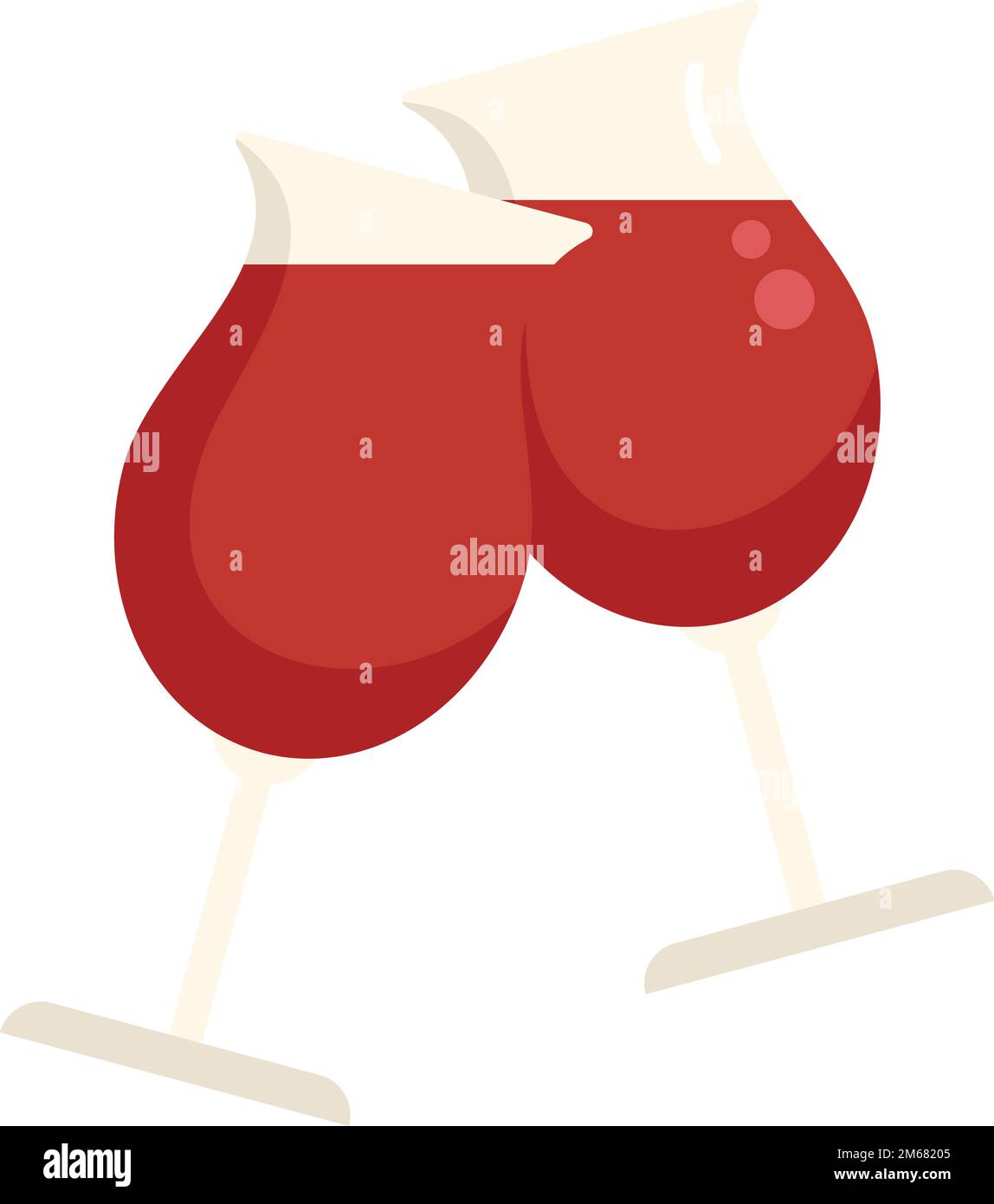 Hand cocktail icon flat vector. Party toast. Friend bar isolated Stock ...