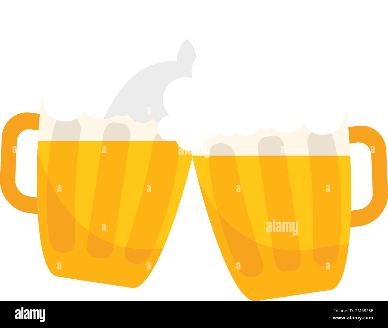 Bar mug beer icon flat vector. Hand drink. Cheers party isolated Stock ...