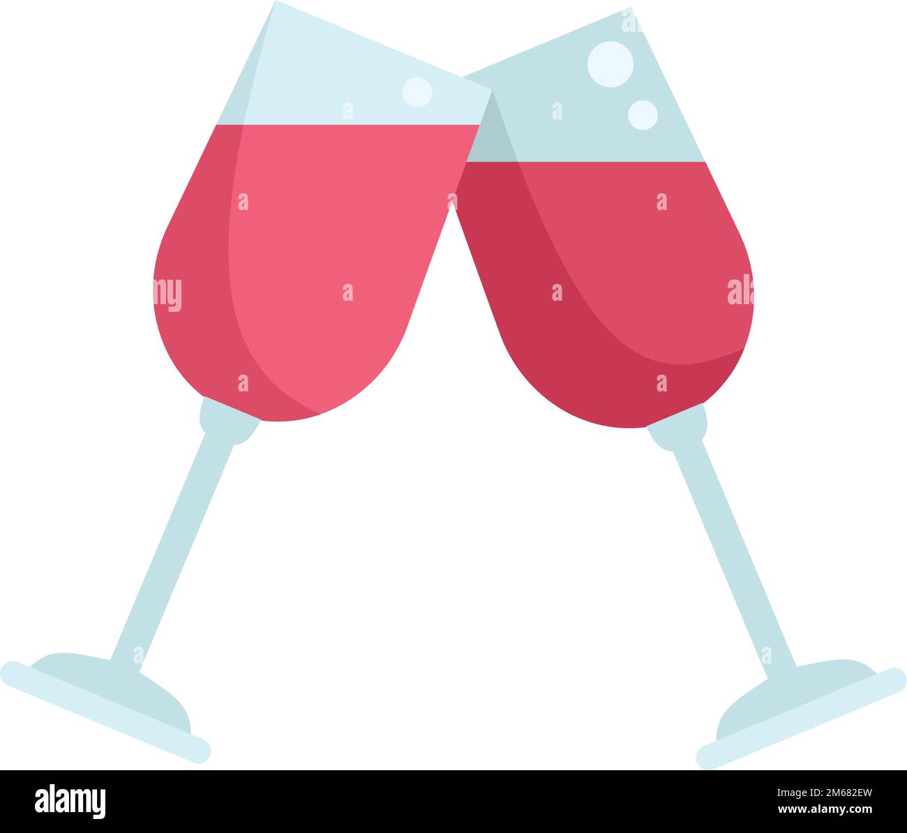 Wine cheers icon flat vector. Hand drink. Bar alcohol isolated Stock ...