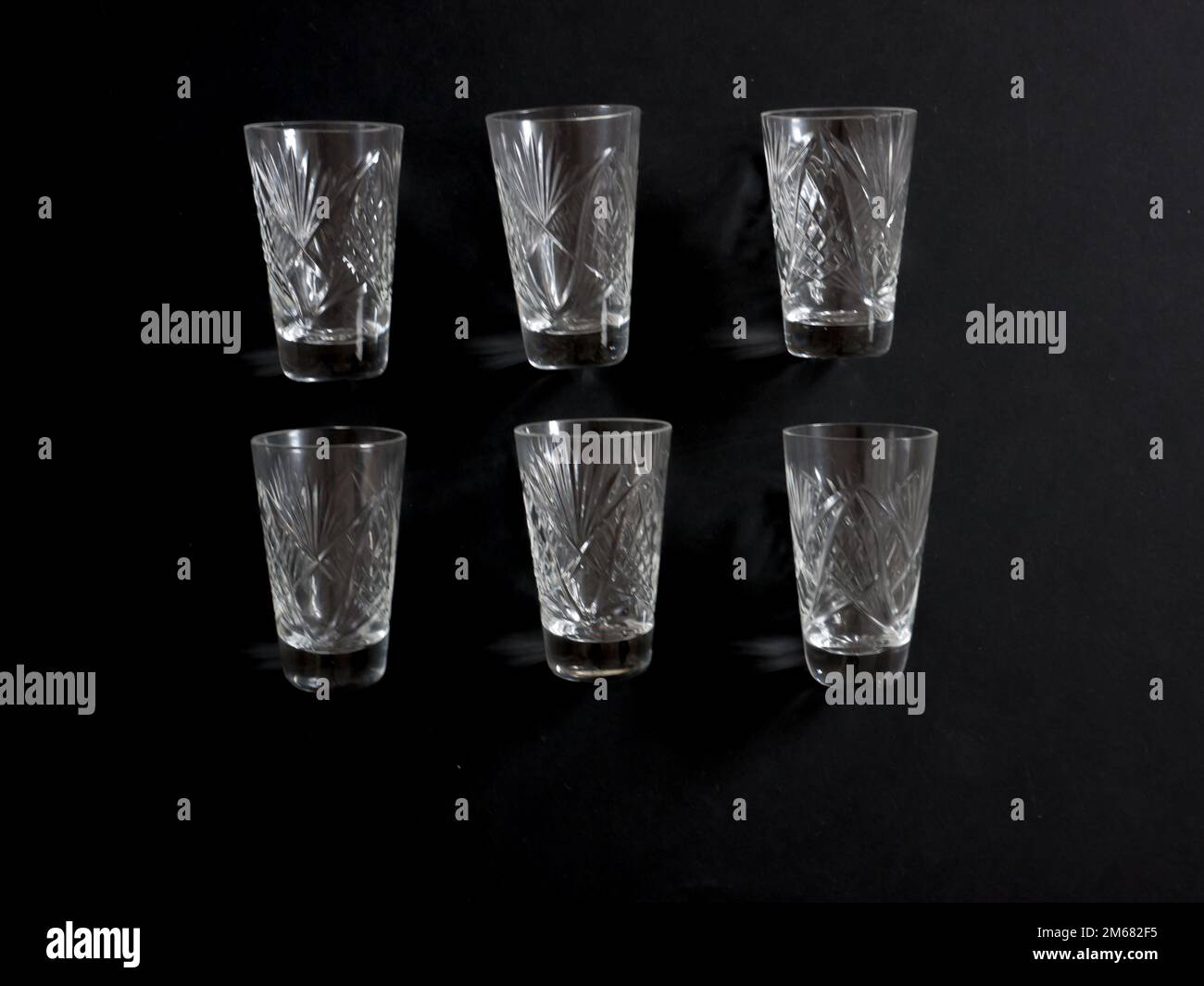 Crystal glasses, made in Soviet times. Soviet Union was a socialist ...