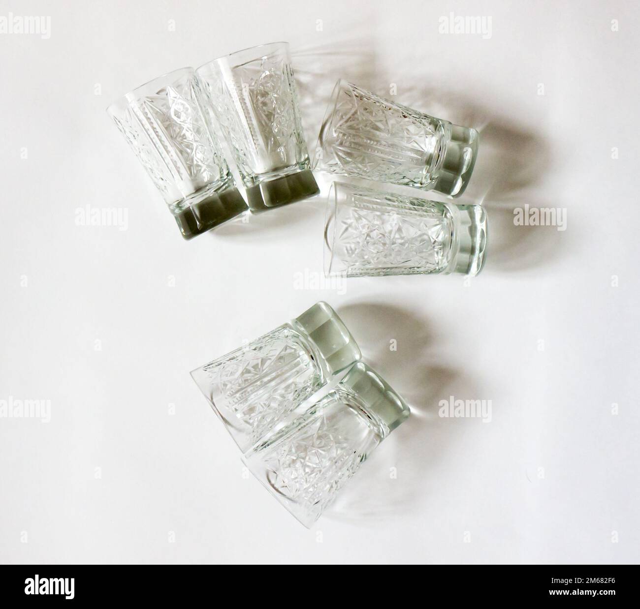 Crystal glasses, made in Soviet times. Soviet Union was a socialist ...