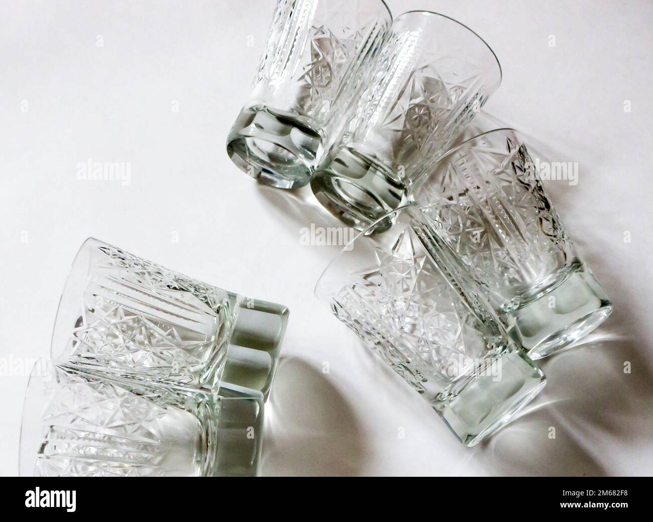 Crystal glasses, made in Soviet times. Soviet Union was a socialist ...