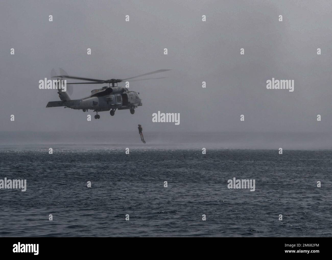 GULF OF OMAN (April 15, 2022) An MH-60R Sea Hawk helicopter, attached ...