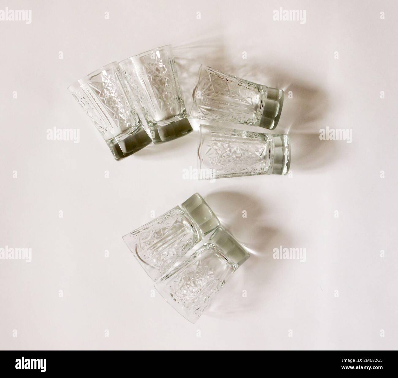 Crystal glasses, made in Soviet times. Soviet Union was a socialist ...