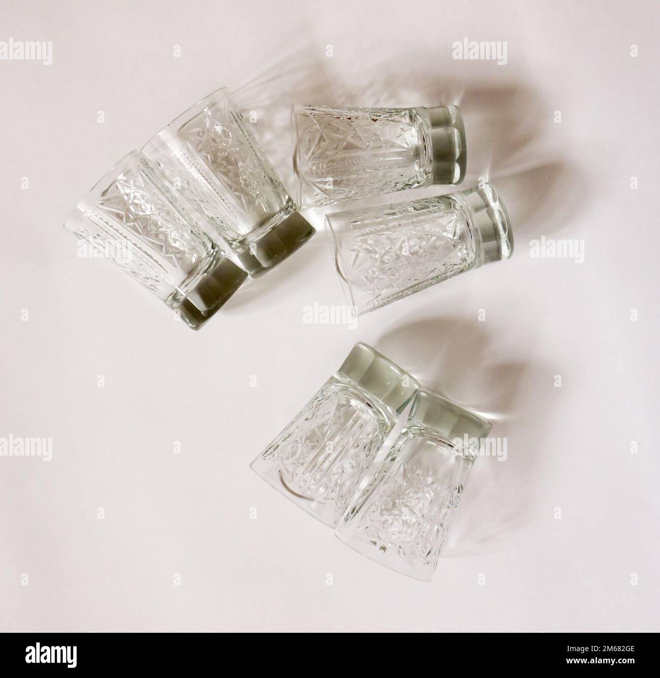 Crystal glasses, made in Soviet times. Soviet Union was a socialist ...