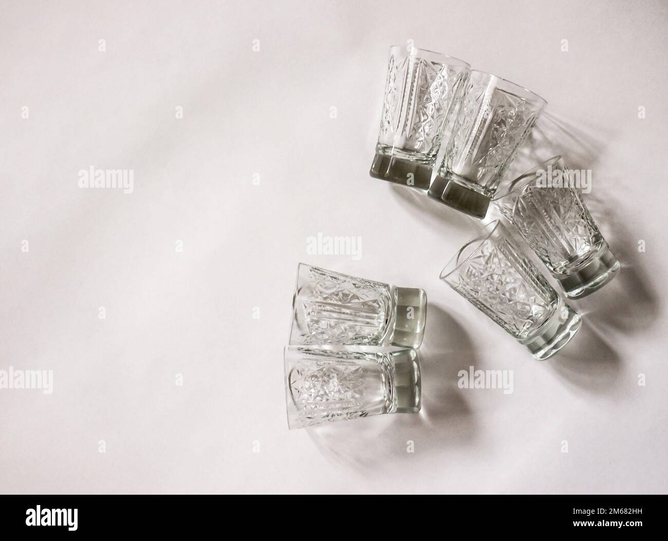 Crystal glasses, made in Soviet times. Soviet Union was a socialist ...