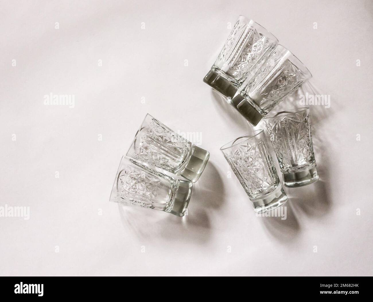 Crystal glasses, made in Soviet times. Soviet Union was a socialist ...